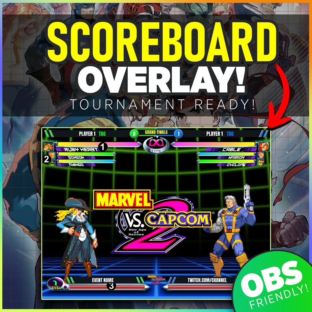 Marvel Vs Capcom 2 Scoreboard Overlay, Fighting Game Scoreboard Overlay ...