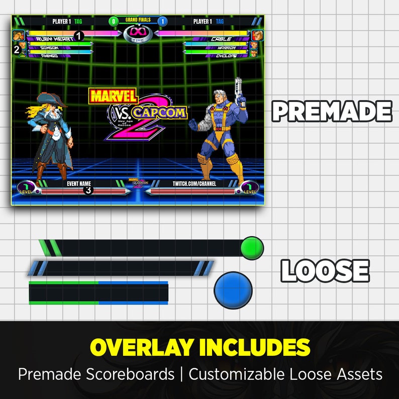Marvel Vs Capcom 2 Scoreboard Overlay, Fighting Game Scoreboard Overlay ...