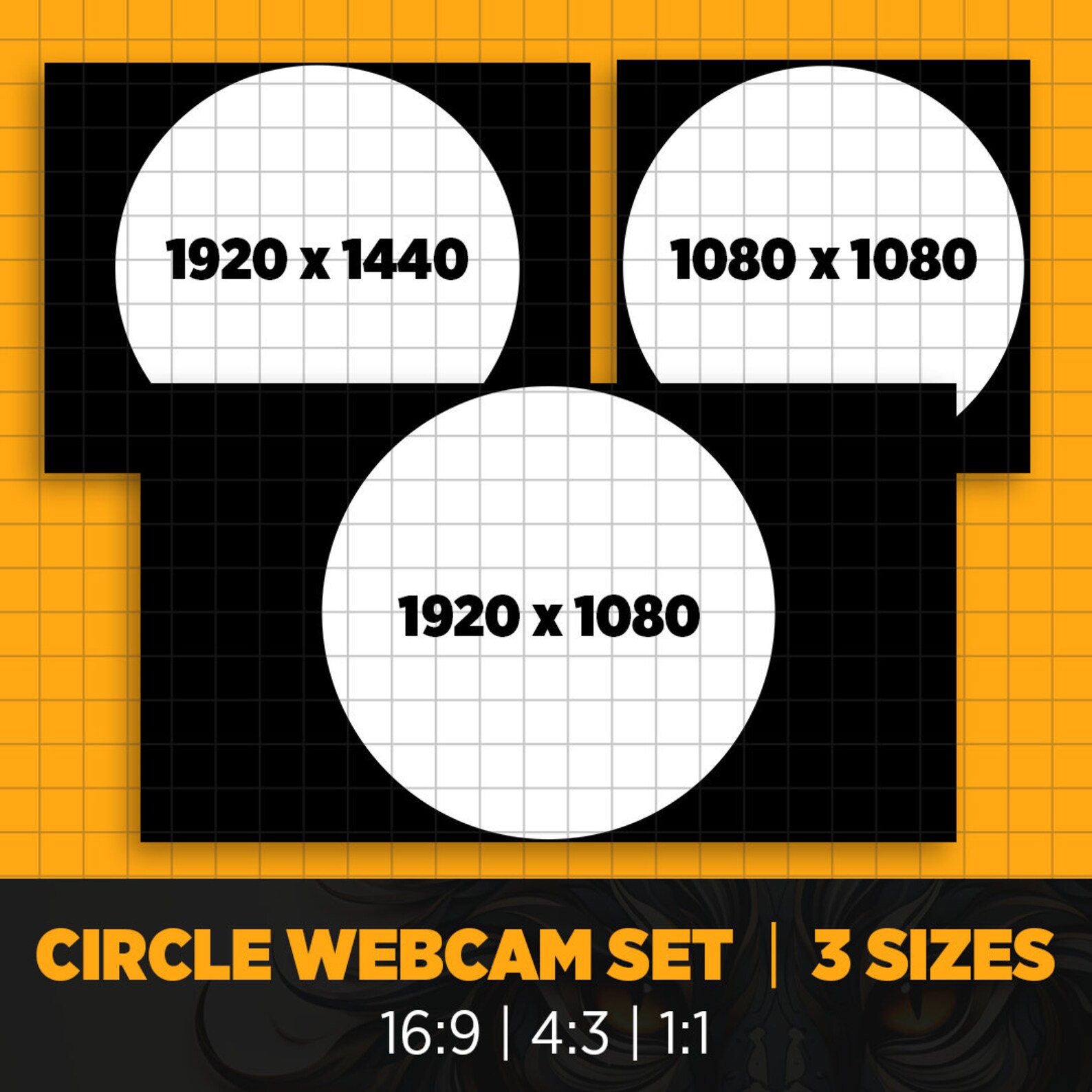 Webcam Mask Shape Overlay Bundle, SVG Shape Masks for Streaming Webcam ...