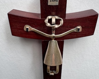 Vintage MCM Crucifix Cast Brass Jesus, Gold Cross Wall Art, Mid Century ...