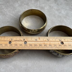 Brass Faux Snakeskin Bangle Trio - Etsy