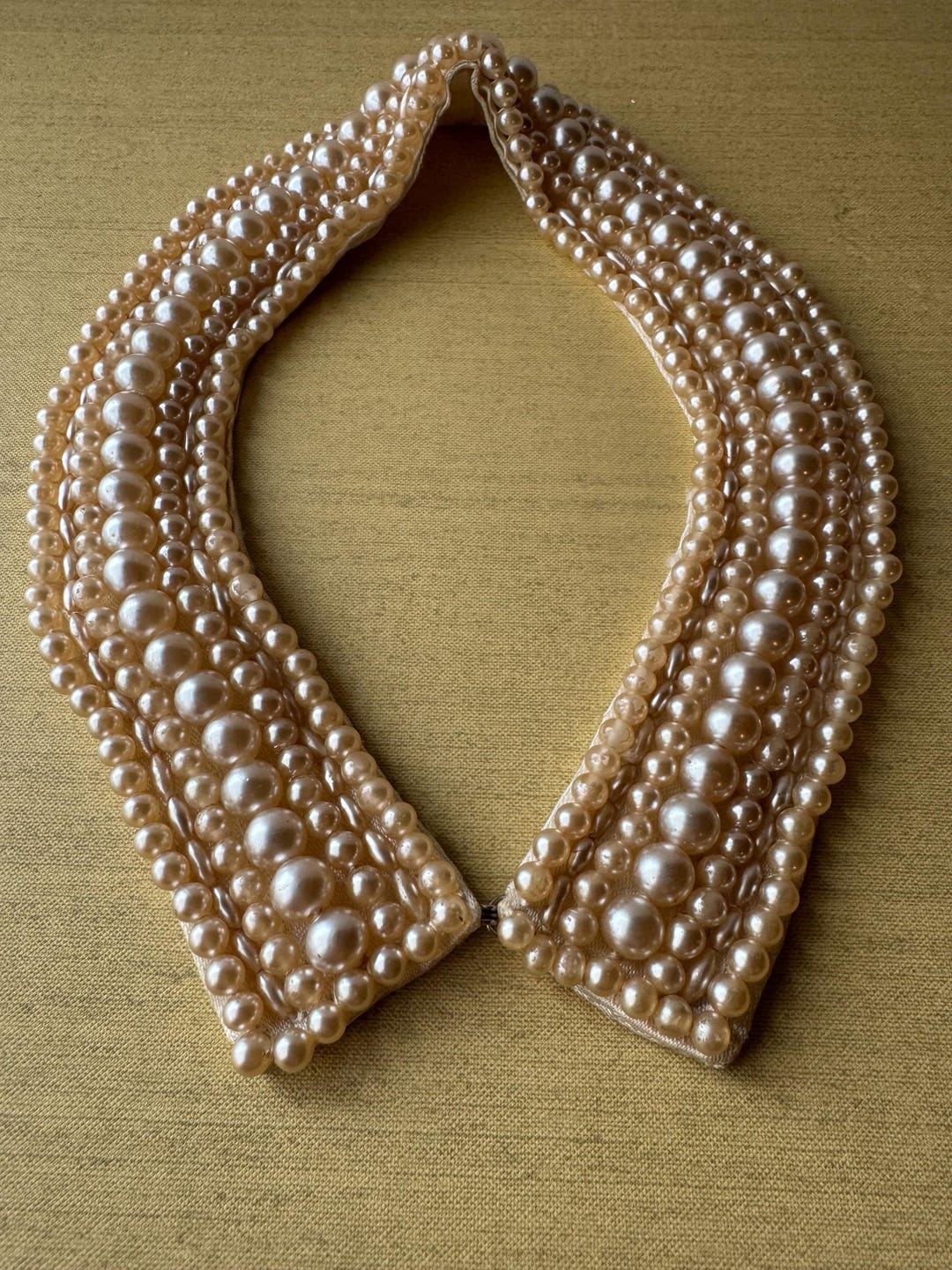 Vintage Faux Pearl Collar - Etsy