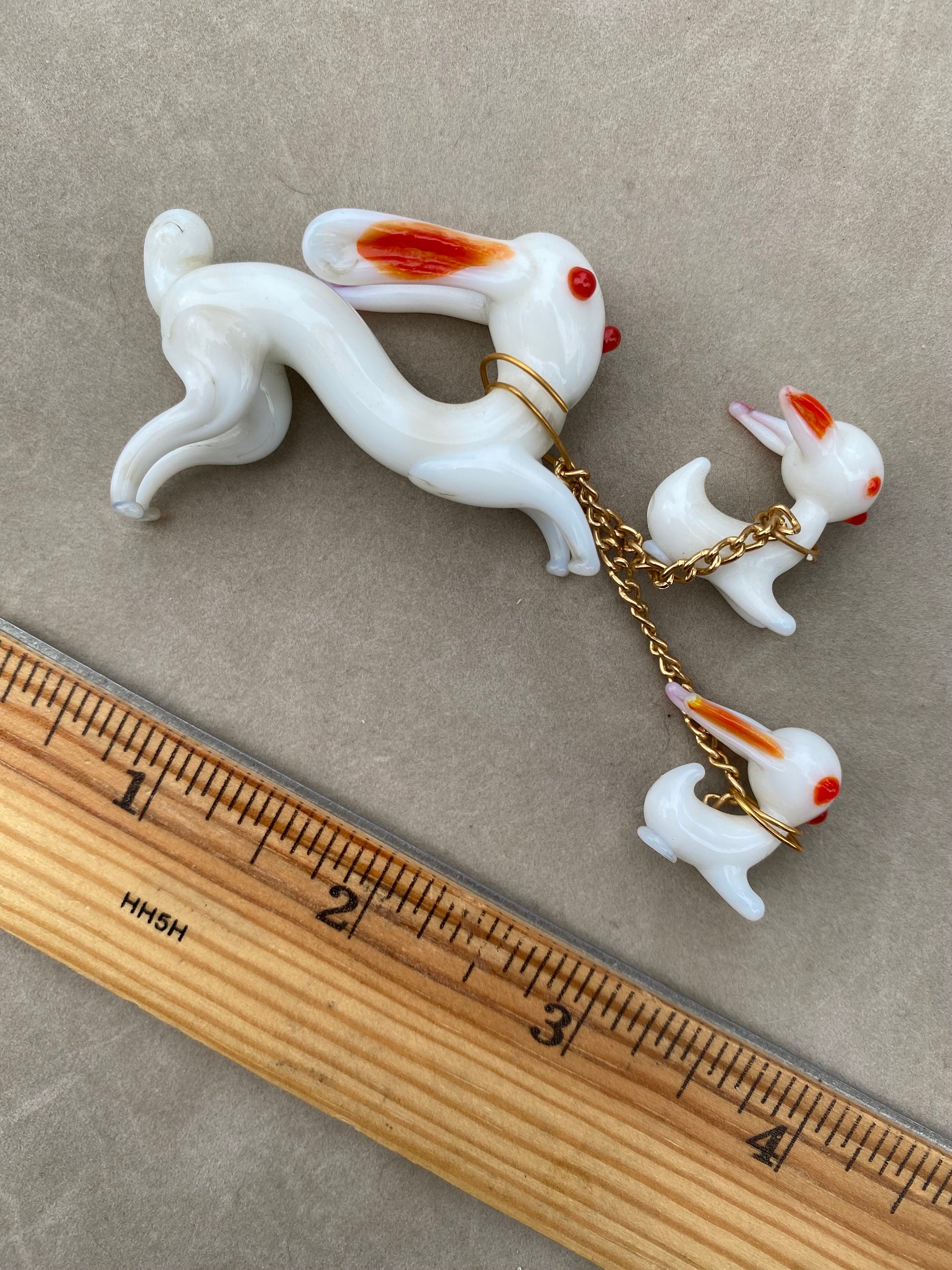 Japanese Miniature Glass Rabbits - Etsy