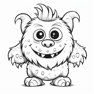 20 Cute Tiny Monster Coloring Page Book | Fun for Adults and Kids ...