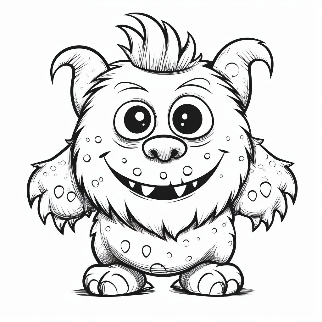 20 Cute Tiny Monster Coloring Page Book | Fun for Adults and Kids ...