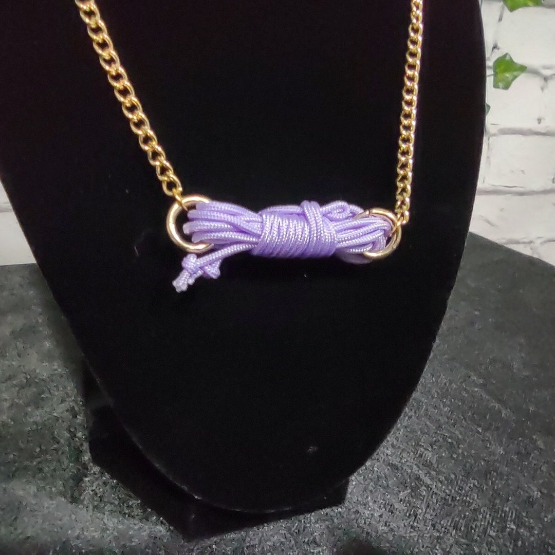 Rope Hank Necklace With Gold Chain - Etsy