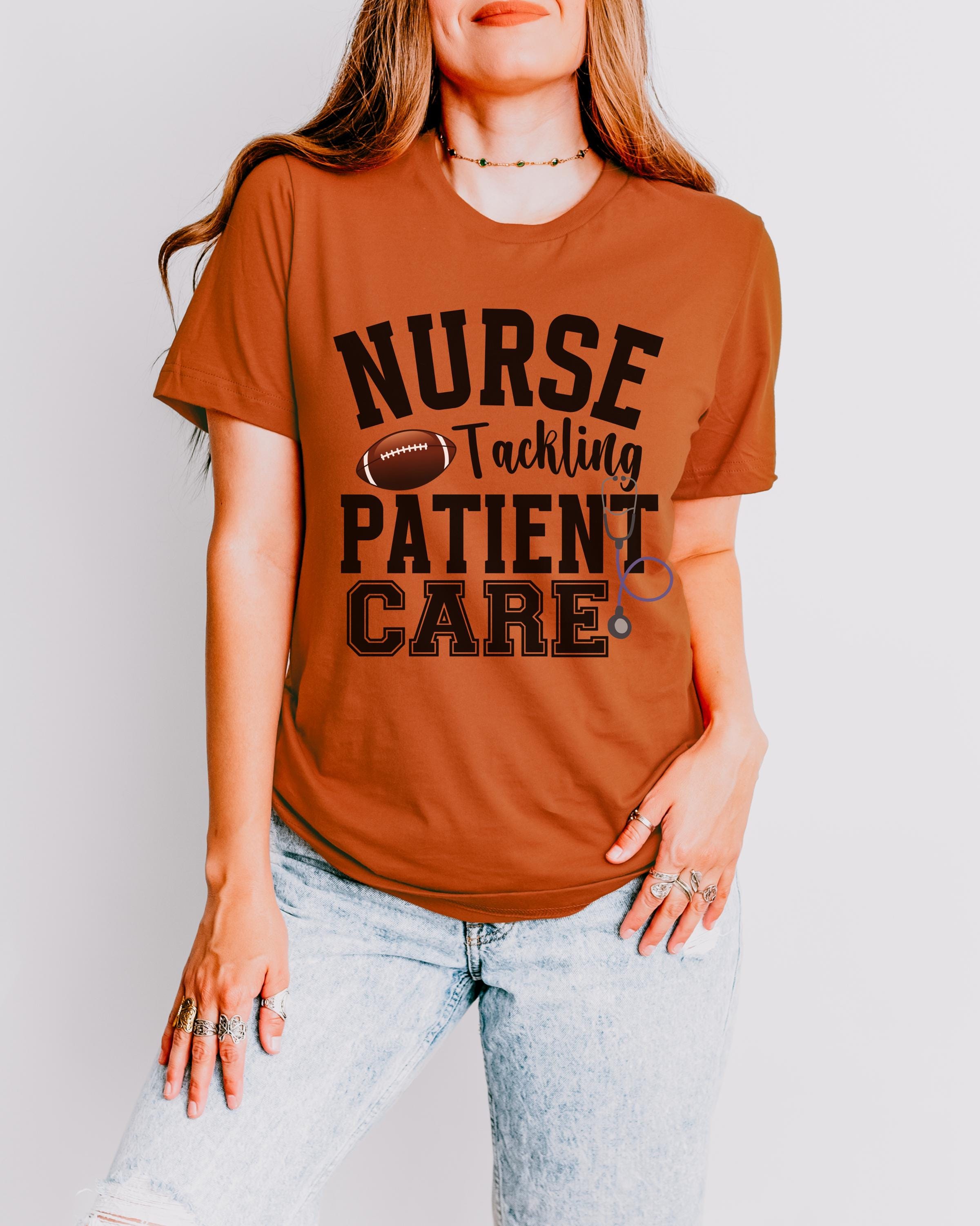 Nurse Football Shirt, Fall Shirt Game Day Football Lover T-shirt ...