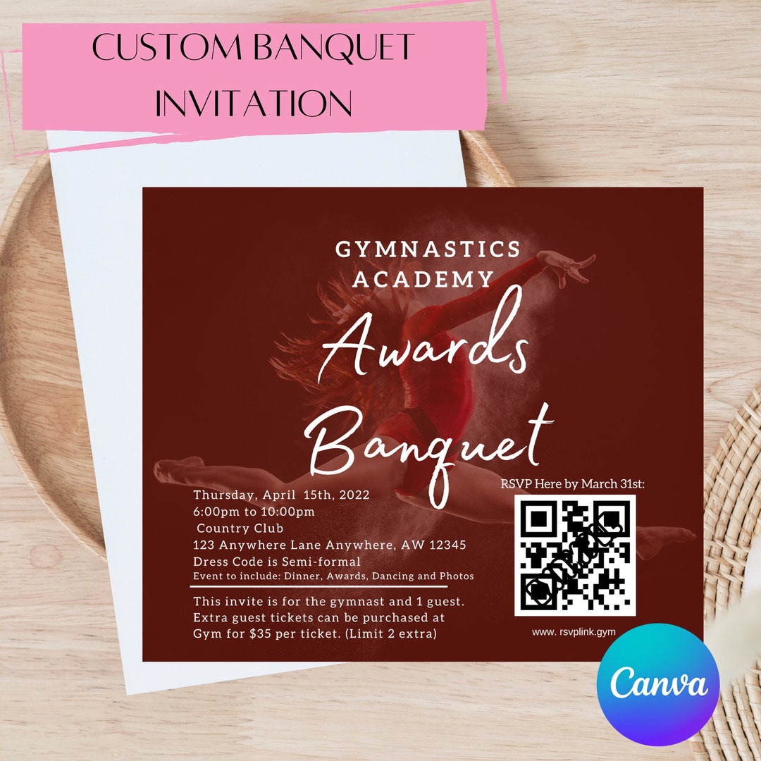 Awards Banquet Invitation: Gymnastics/dance/formal Banquet/basketball ...