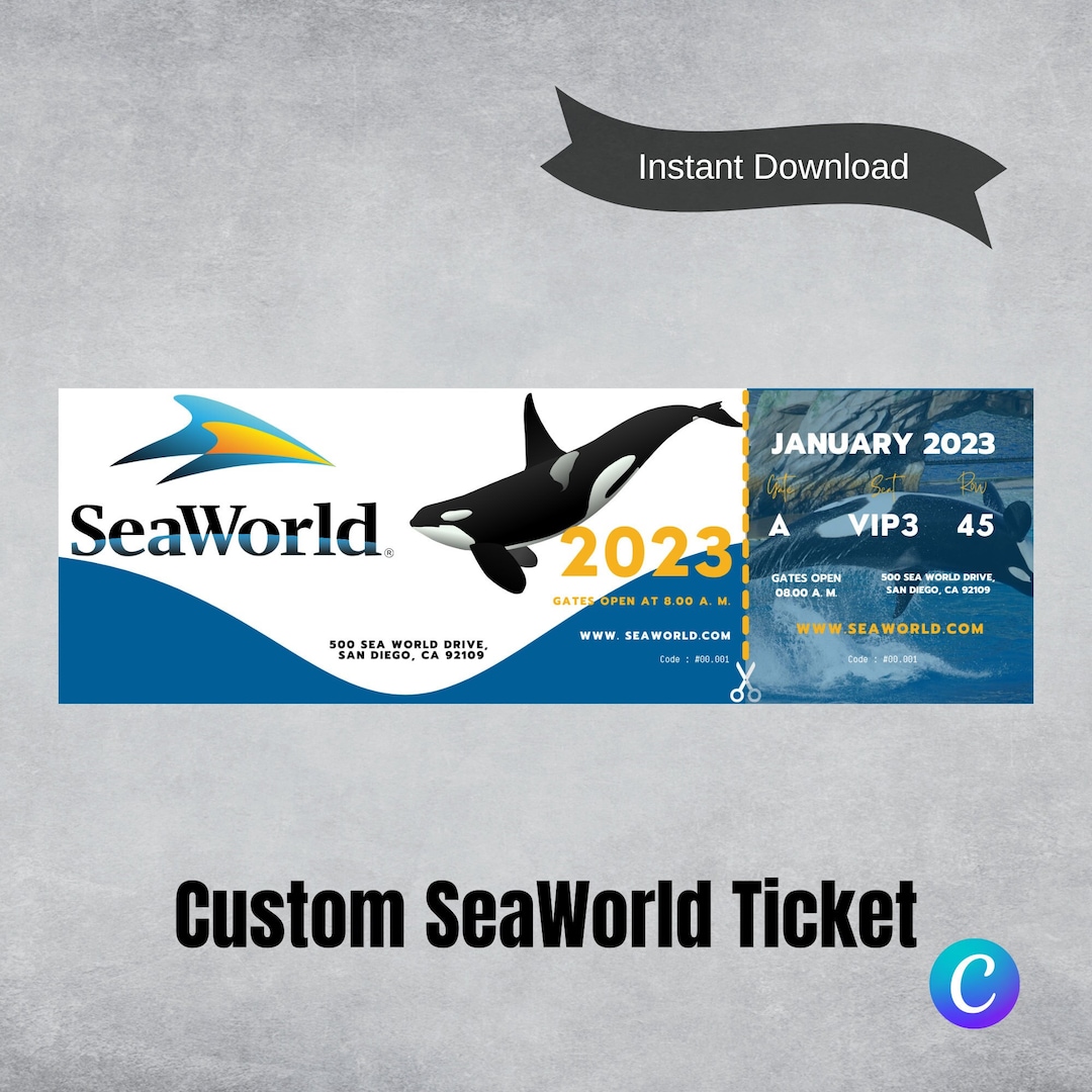 Seaworld Digital Ticket - Etsy