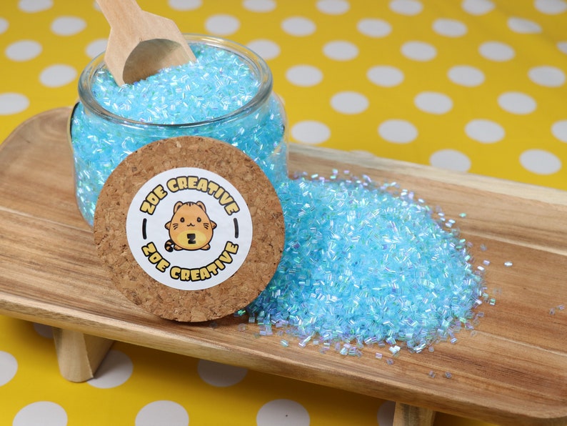 Light Blue Iridescent Crispy Bingsu Beads for Crunchy Slime - Etsy
