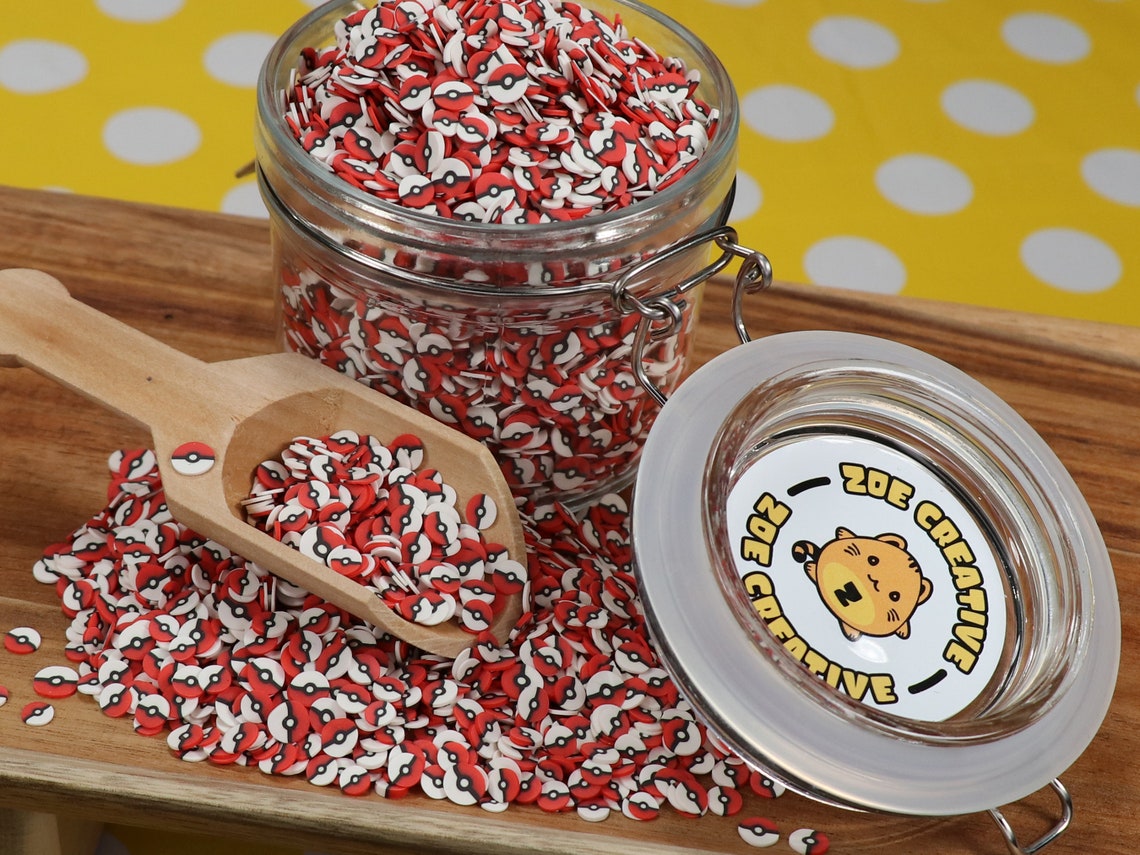 Pokeball Pokemon 5mm Polymer Clay Sprinkles Polymer Clay - Etsy