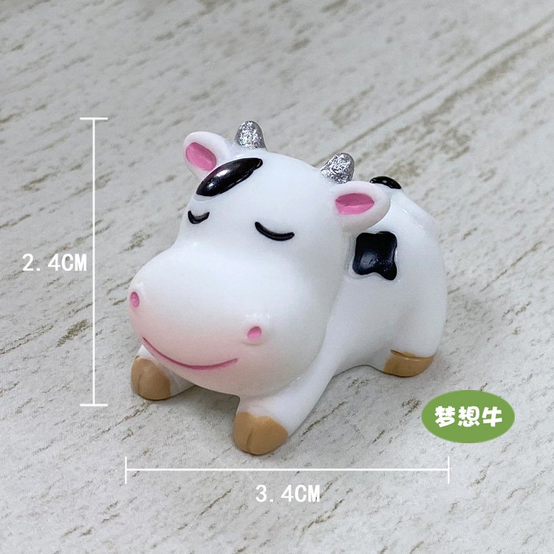 Little Silly Cows, Resin Cows, Cow Cabochon, Dollhouse Mini, Dollhouse ...