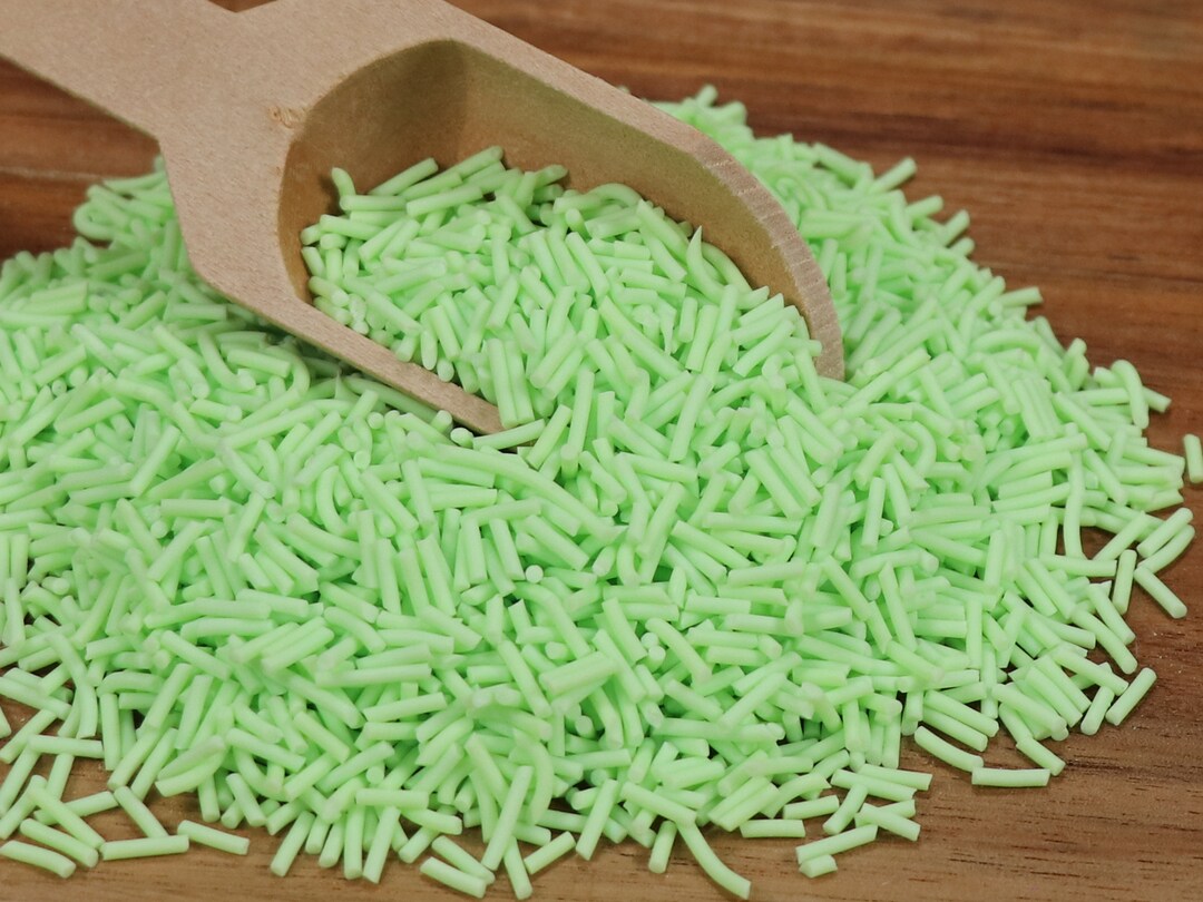Light Green Clay Sprinkles, Fake Sprinkles, Polymer Sprinkles ...