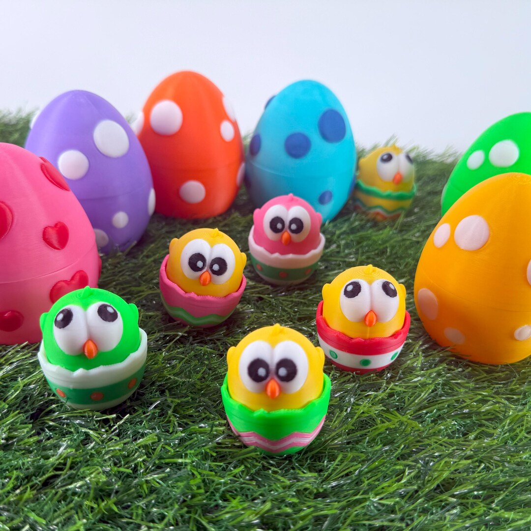 Easter Egg Surprise, Easter Chick Fidget Toys, Clickers, Clicker ...