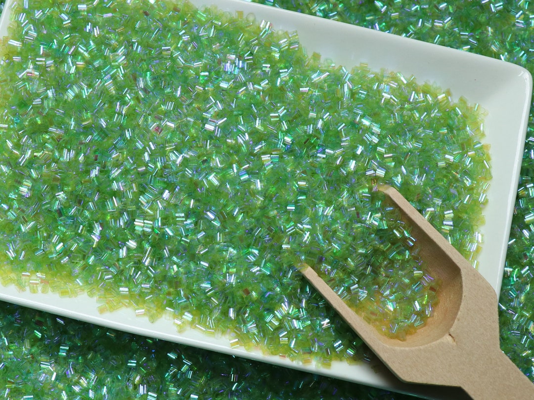 Bulk Sea Foam Green Iridescent Crispy Bingsu Beads for Crunchy Slime ...