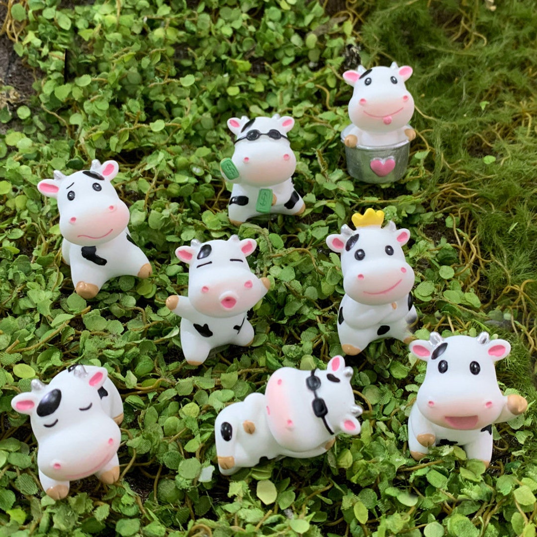 Little Silly Cows, Resin Cows, Cow Cabochon, Dollhouse Mini, Dollhouse ...