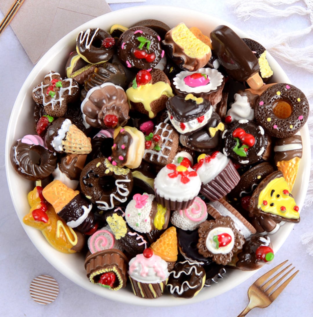 Assorted Coffee Sweets/food/character Cabochons Mix, Dollhouse Food ...