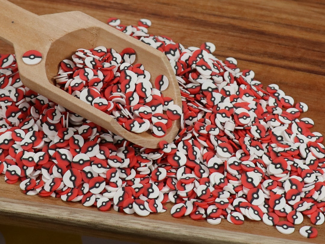 Pokeball Pokemon 5mm Polymer Clay Sprinkles, Polymer Clay Slices, Nail ...