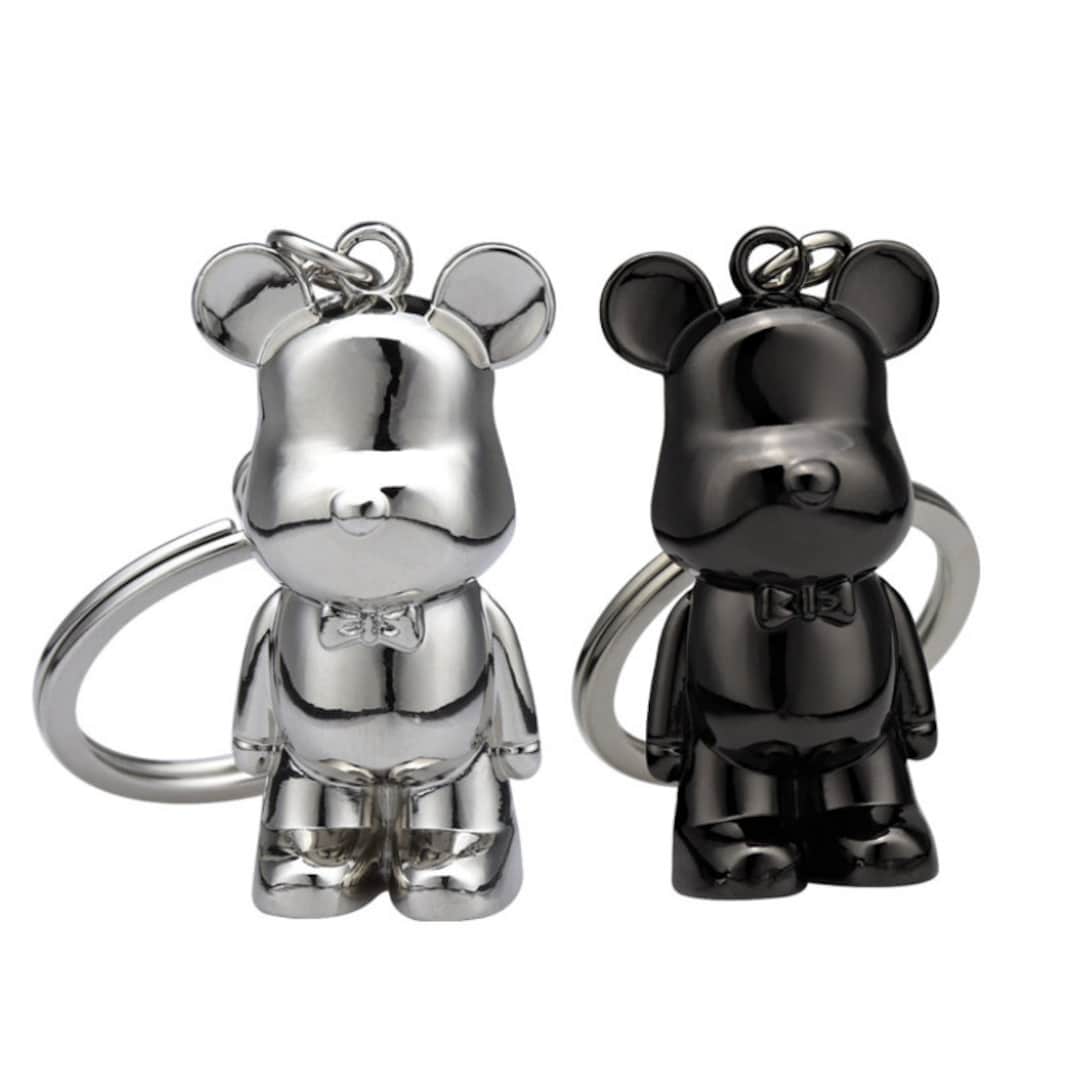 Metal Bear Keychain Fashion Pendant 3d Cartoon Keychain - Etsy