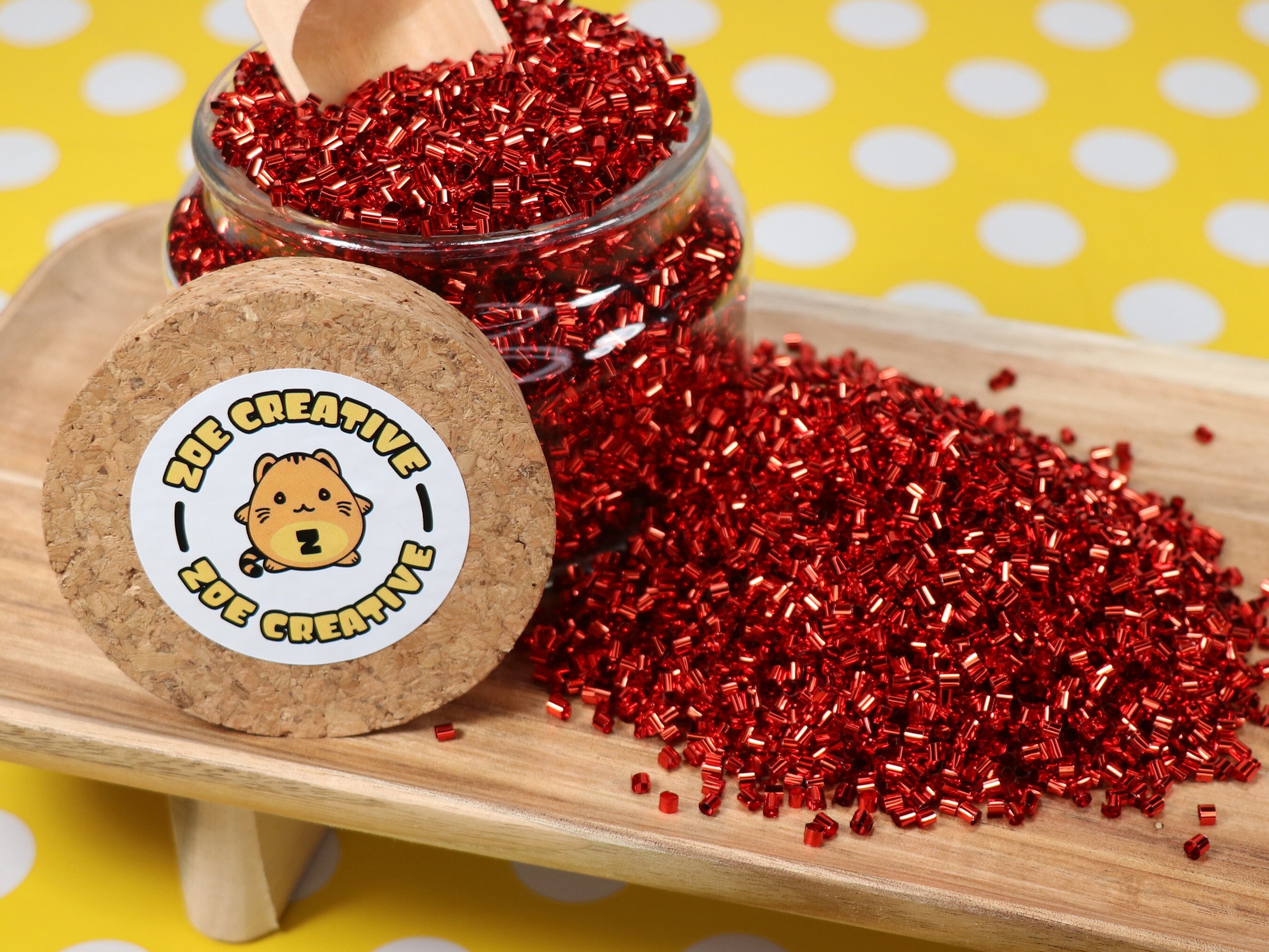 Red Metallic Crispy Bingsu Beads for Crunchy Slime Straw - Etsy