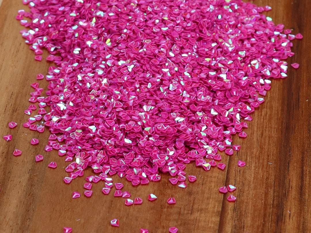 Fuscia Purple Iridescent Triangle Shape Glitter, Diamond Pyramid ...