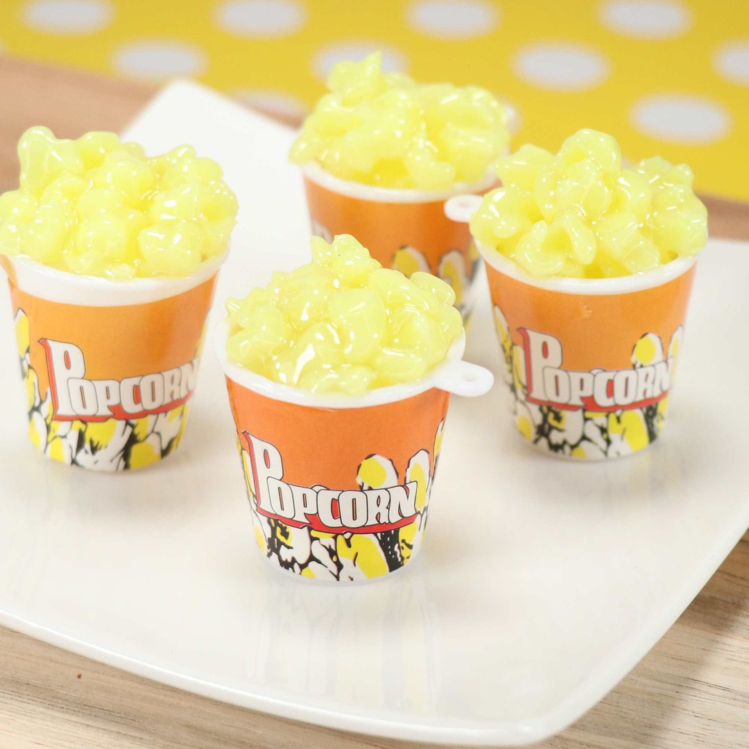 3 Resin 1:6 Scale Popcorn Bucket Charms, Dollhouse Food, Cute Movie ...