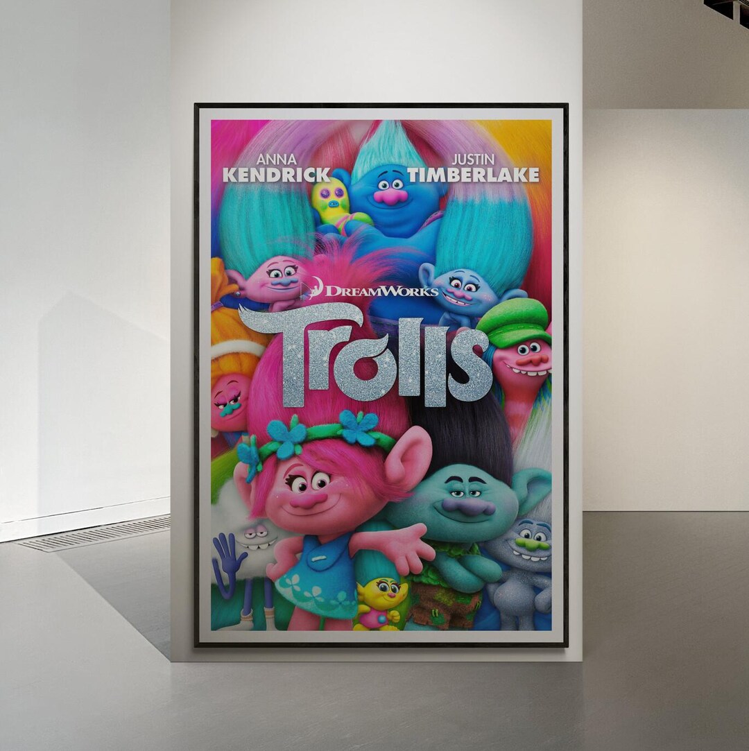 Trolls Movie Poster - 2016 / Printable Frame / Downloadable File, 300 ...