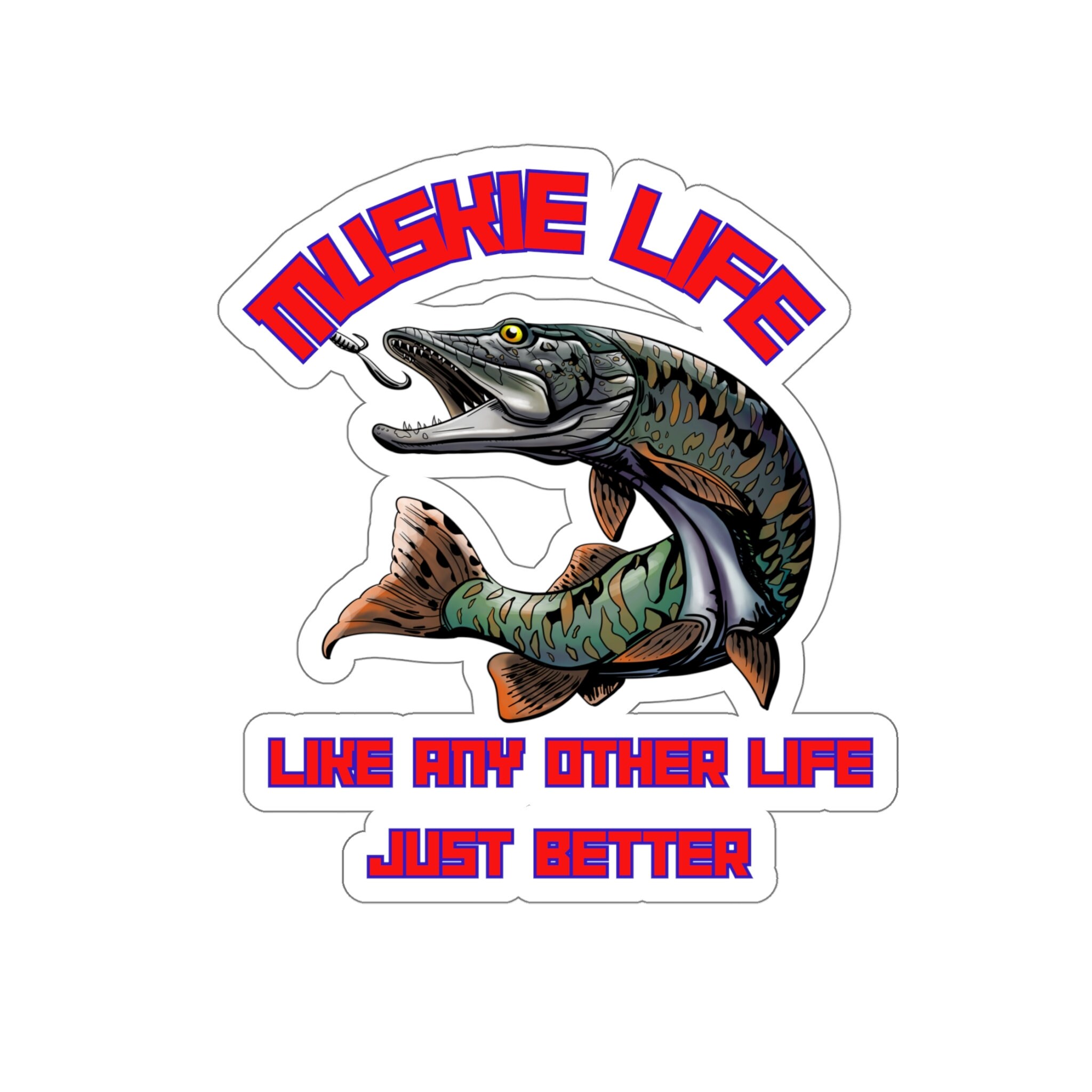 Musky Stickers,muskie Kiss-cut Stickers - Etsy