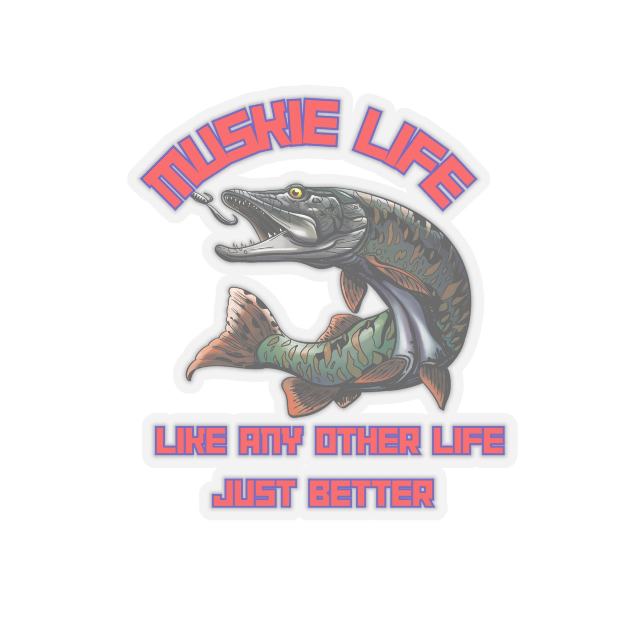 Musky Stickers,muskie Kiss-cut Stickers - Etsy