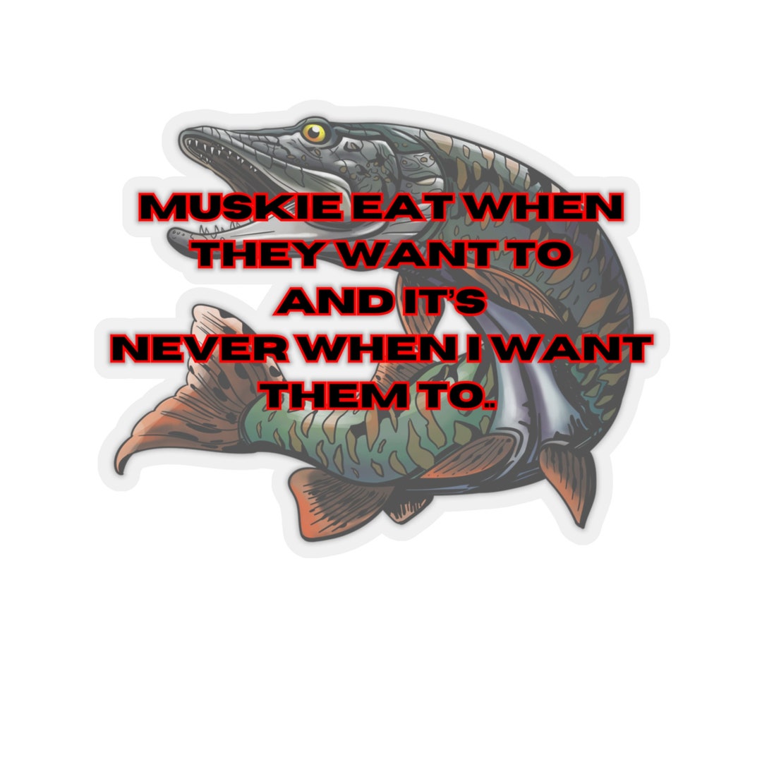 Musky Stickers,muskie Kiss-cut Stickers - Etsy
