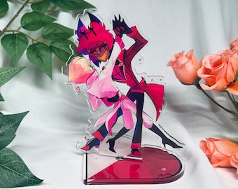 Radioapple Pride Spinning Standee Ll Alastor and Lucifer From Hazbin ...