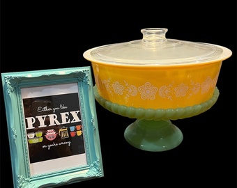 Vintage 1970s -- Pyrex -- Homestead Pattern -- Big Bertha -- 4 Quart ...