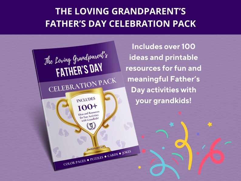 Father's Day Celebration Activity Pack for Grandchildren From Loving ...