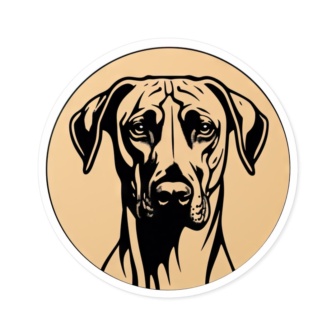 Rhodesian Ridgeback Sticker, Circle, Round Stickers, Indoor/outdoor ...
