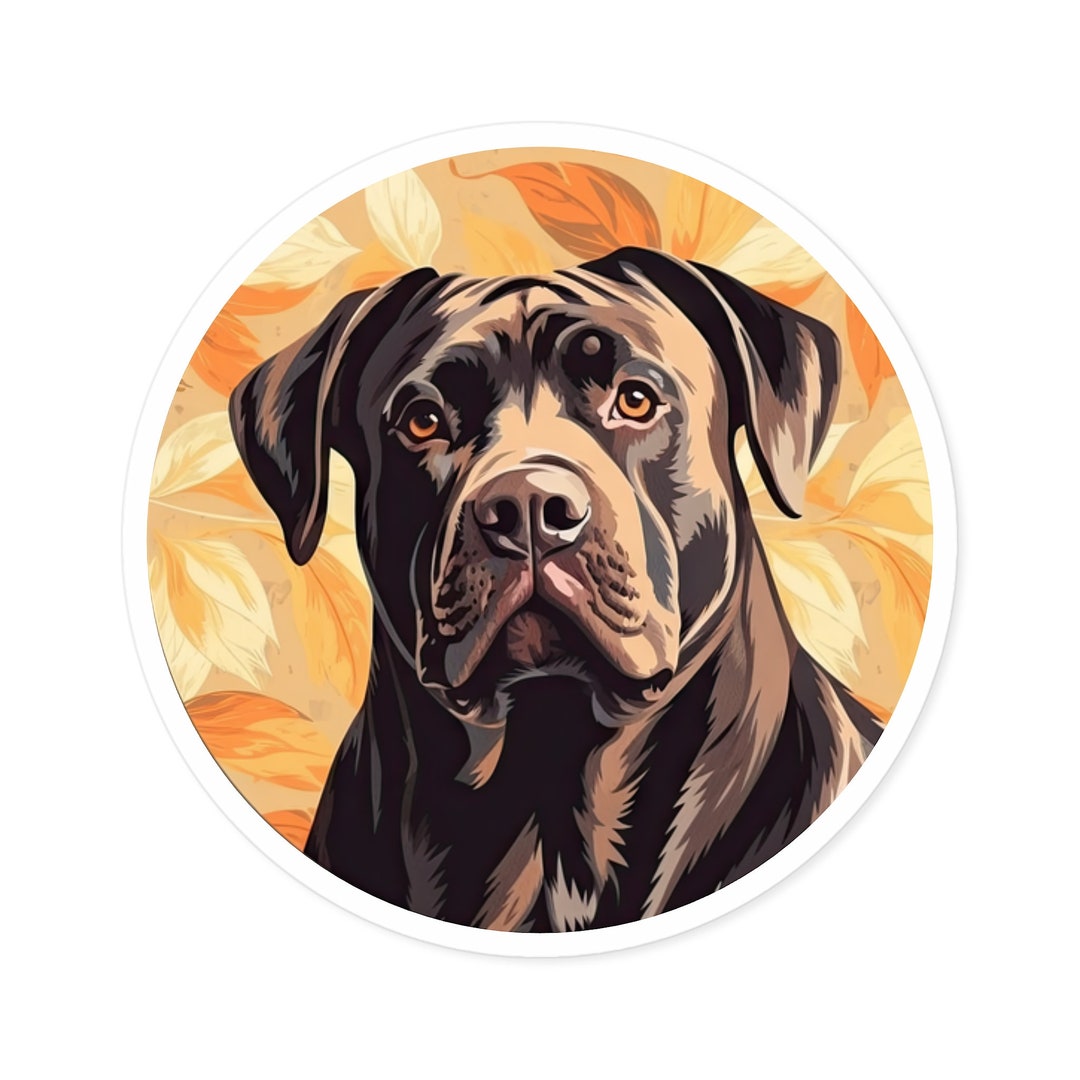 Cane Corso Sticker, Circle Sticker Round Stickers, Indoor Outdoor ...