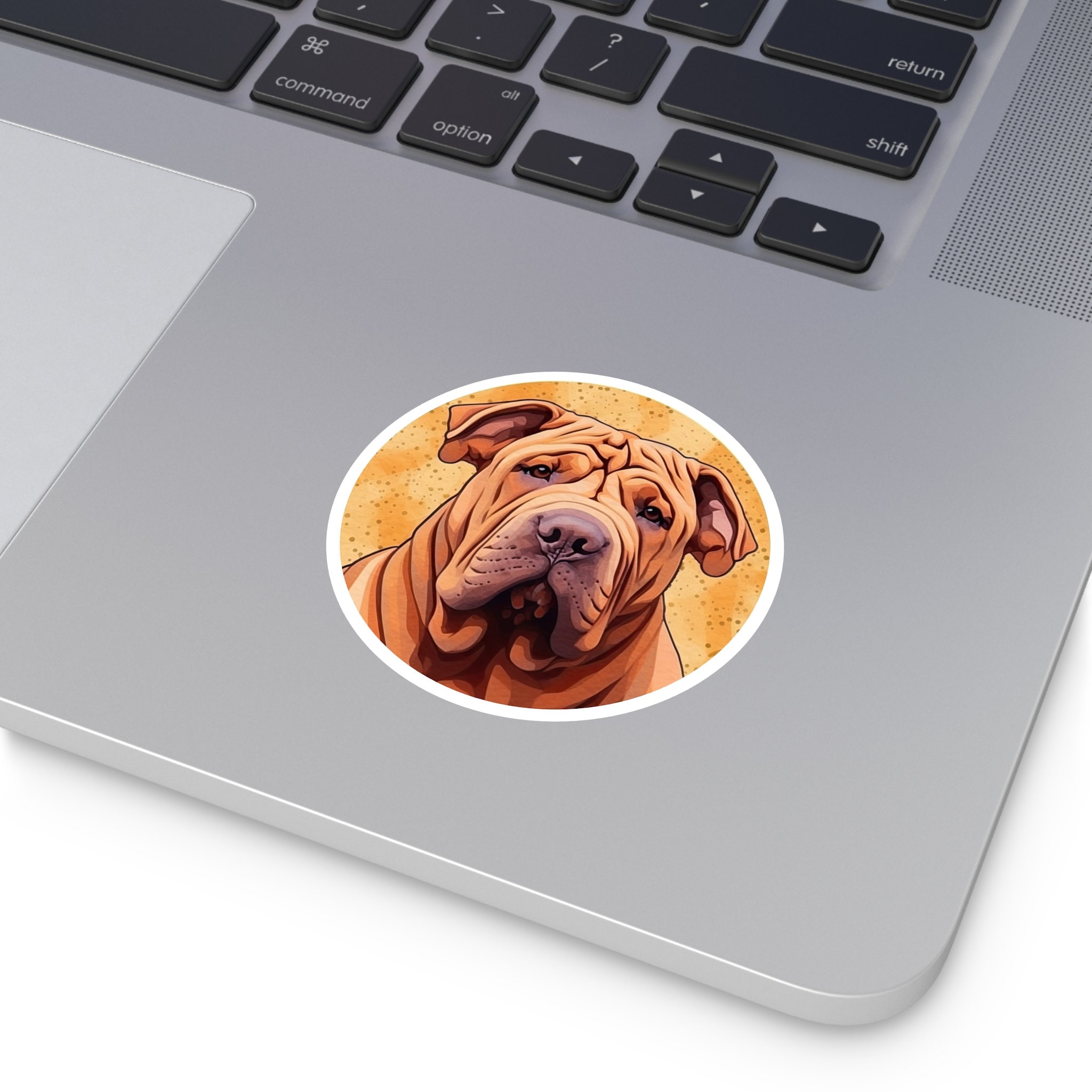 Shar-pei Sticker Circle Sticker Round Stickers - Etsy