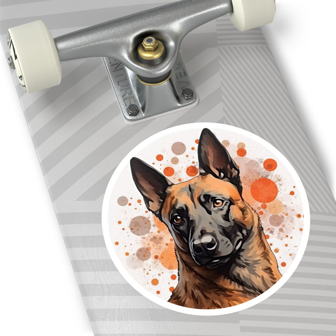 Belgian Malinois Sticker, Circle Sticker Round Stickers, Indoor/outdoor ...
