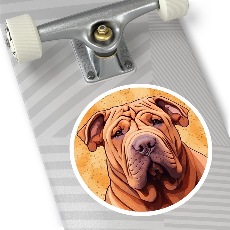 Shar-pei Sticker Circle Sticker Round Stickers - Etsy