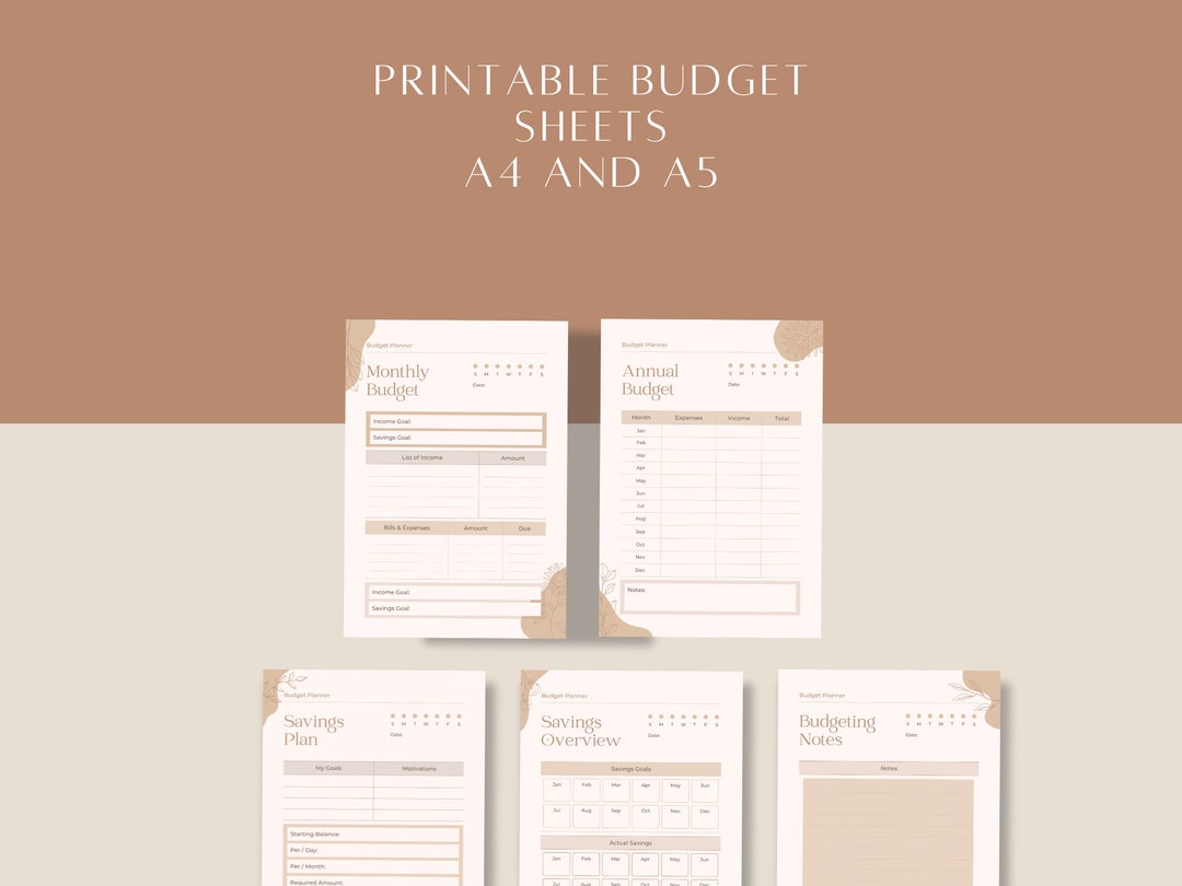 Finance Planner, Budget Planner Template, Financial Savings Tracker ...