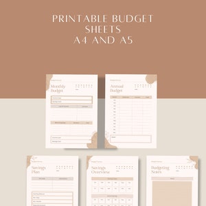 Finance Planner, Budget Planner Template, Financial Savings Tracker ...