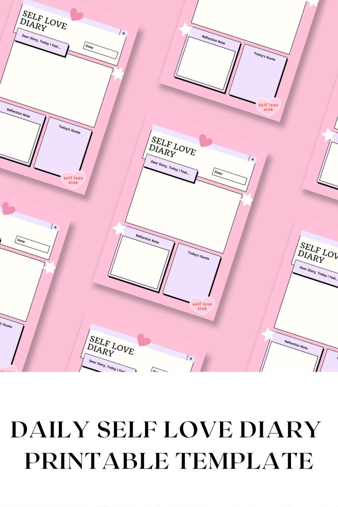 Self Love Printable, Self Love Diary, Self Love Template, Printable ...