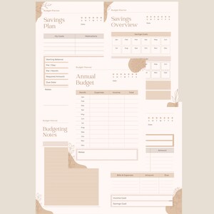 Finance Planner, Budget Planner Template, Financial Savings Tracker ...