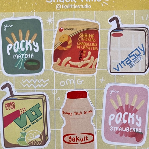 Japanese Snack Stickers - Etsy