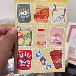 Snack Time Vinyl Sticker Sheet - Classic Asian Grocery Store Staples - Etsy