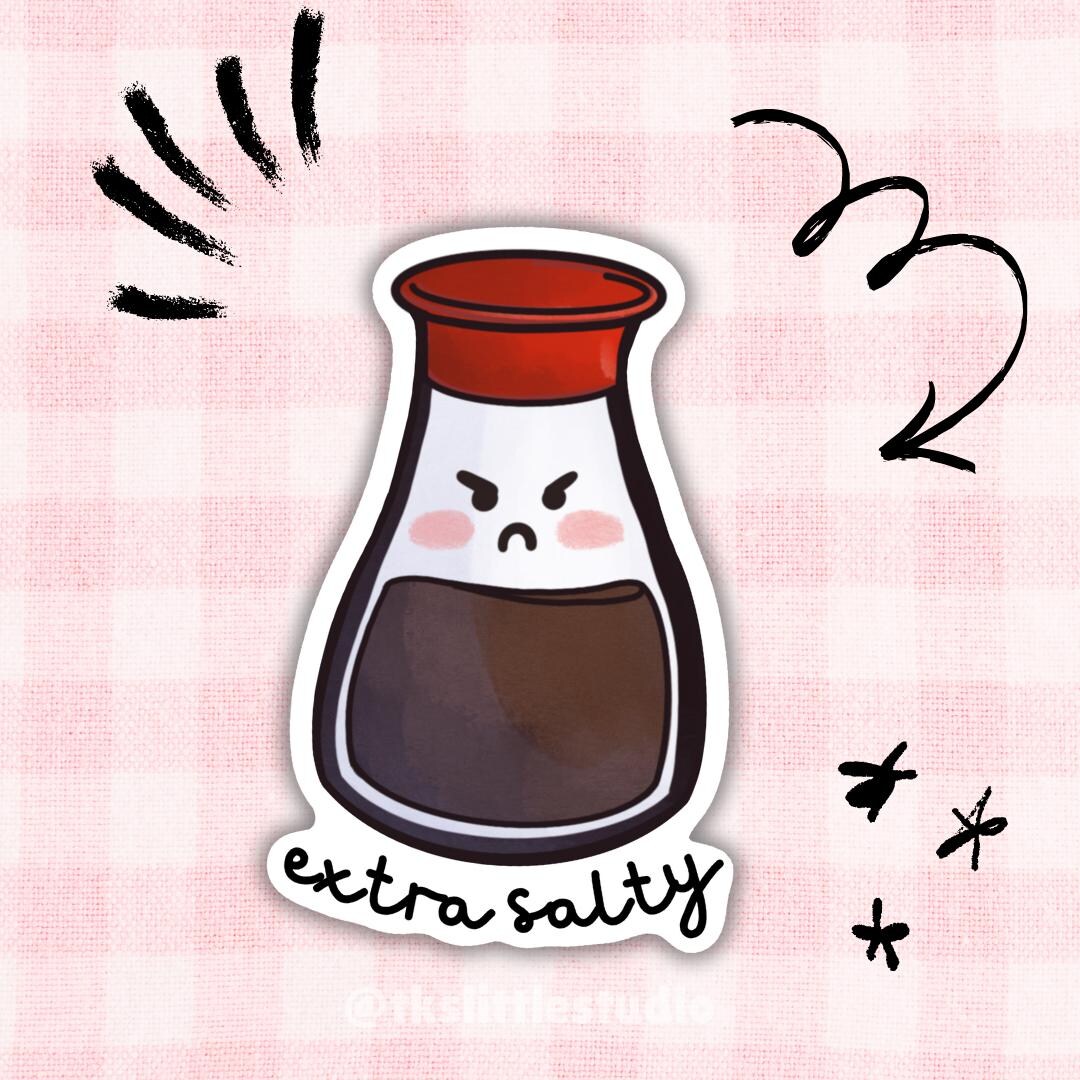 Cute Soy Sauce Sticker Waterproof Sticker for Soy Sauce Lover Cute ...
