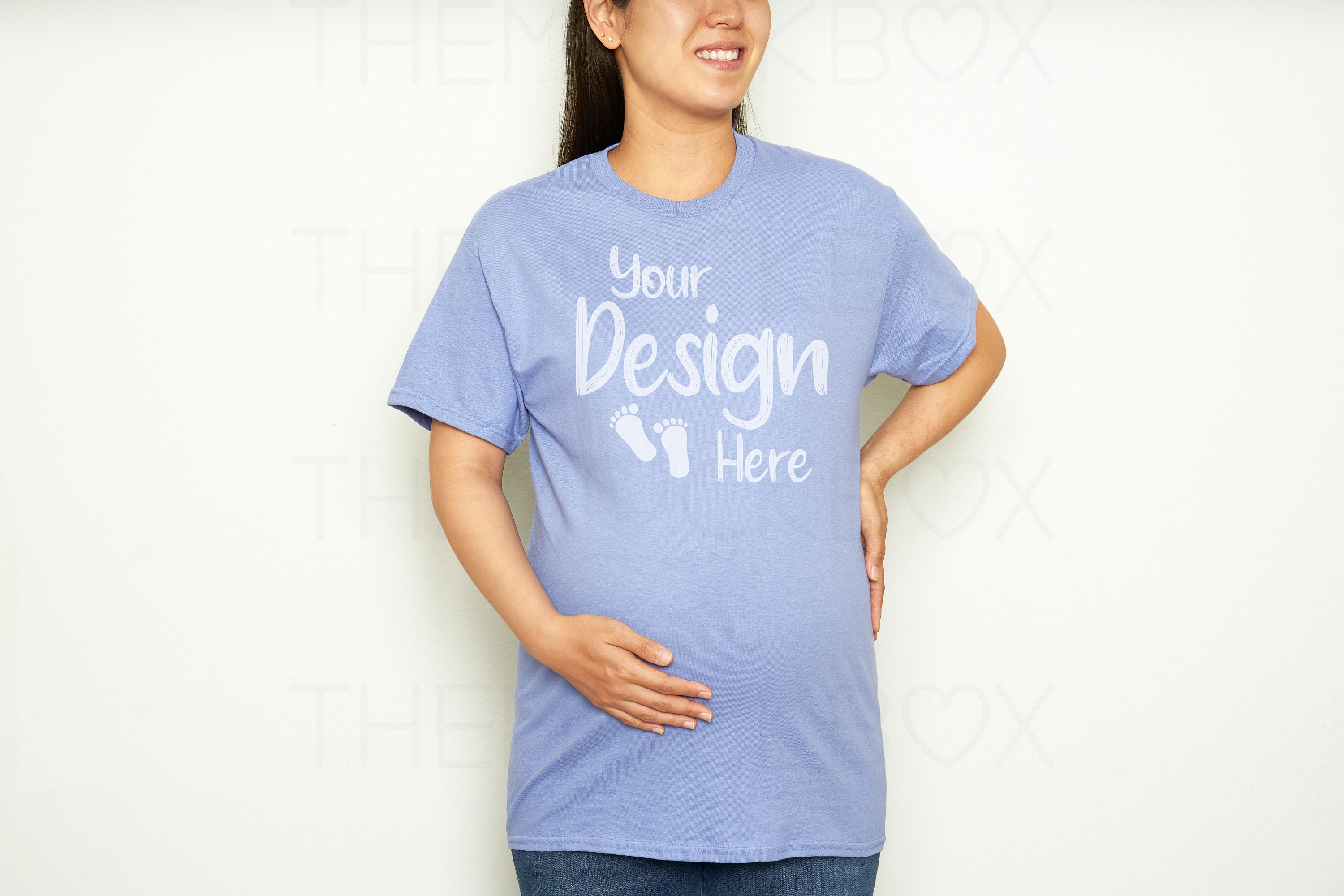Maternity Mockup Gildan 5000 Mockup Gildan Violet Mockup Pregnancy ...