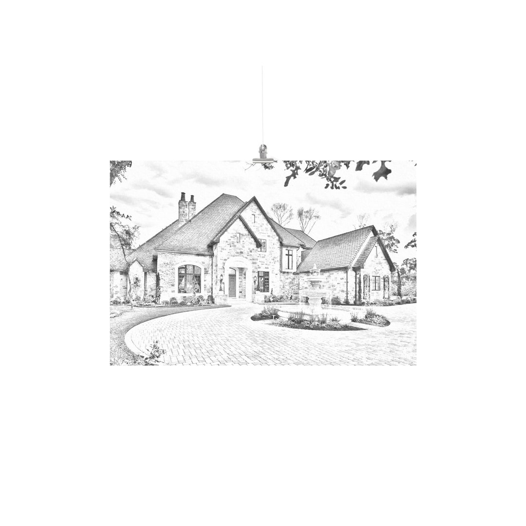 Customizable Pencil Style Home Poster - Etsy