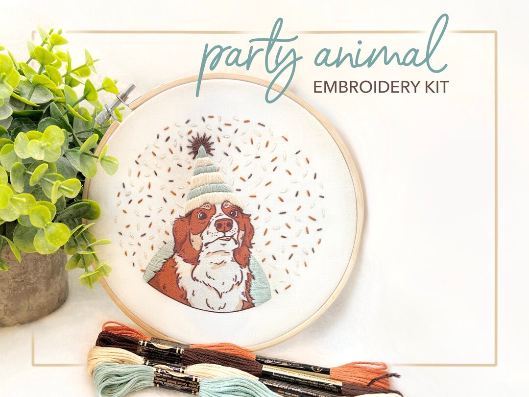 Embroidery Kit Beginner Funny Dog Embroidery Kit, Cute Awkward Dog Art ...