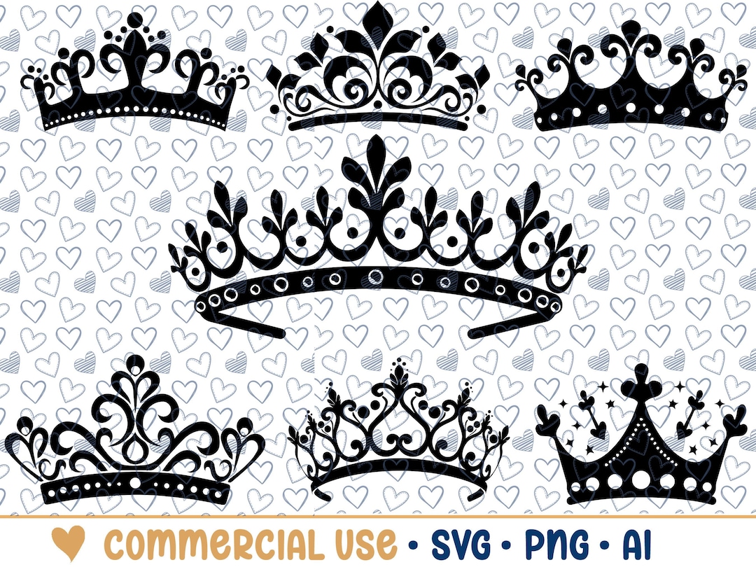 14 Crown Tiara Svg Bundle, Crown Silhouette,png,vector, Commercial Use ...