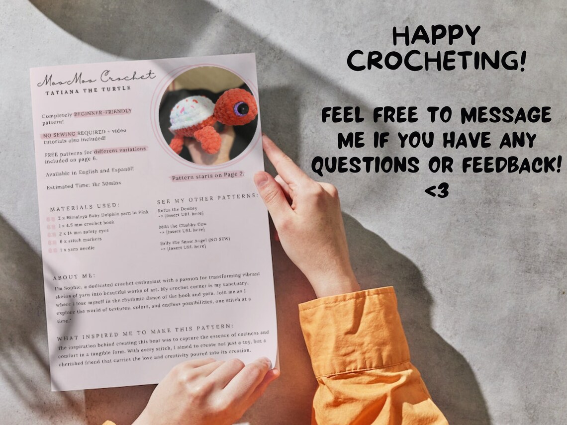 14 PAGES Crochet Pattern Templates for Amigurumi and Crochet or ...